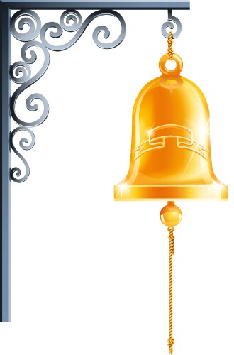 Ring bell cartoon Royalty Free Vector Image - VectorStock
