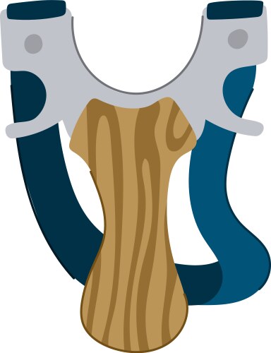 Aim slingshot cartoon Royalty Free Vector Image