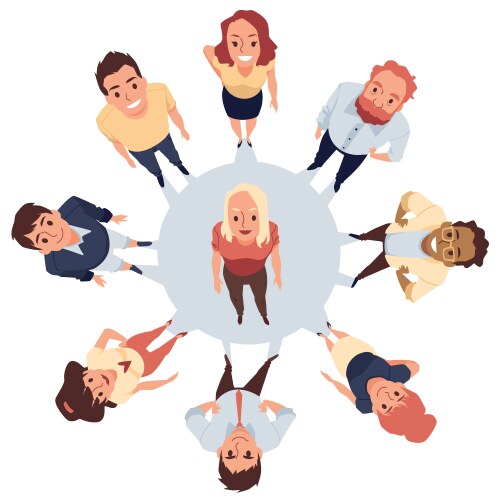 People Standing Top View Vector Images (over 840)