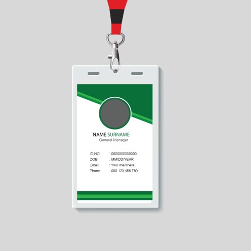 Corporate id card design template Royalty Free Vector Image