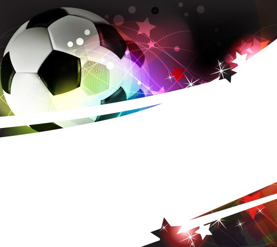 Football tournament with blue background template Vector Image