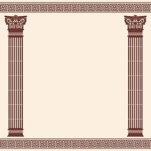 Architecture greek temple background Royalty Free Vector