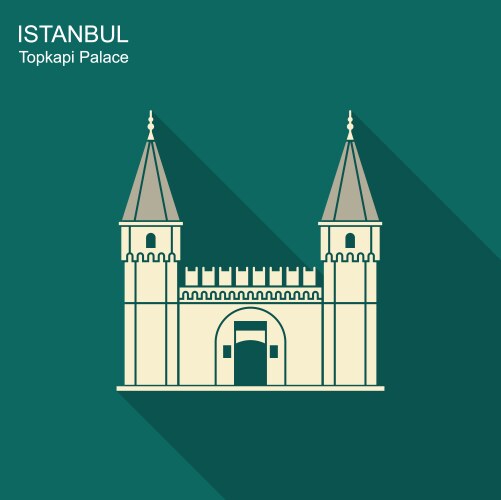 Traditional symbols of turkey and istanbul Vector Image