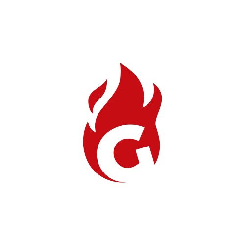 Letter G in Fire Flame Icon Vector Images (over 220)