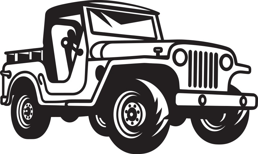 Black and White Jeep Vector Images (over 4,700)