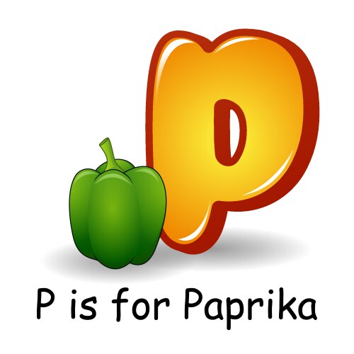 Animals alphabet p is for pig Royalty Free Vector Image