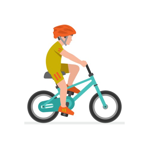 Boy riding bike Royalty Free Vector Image - VectorStock
