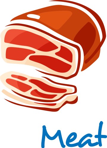 Logo raw meat Royalty Free Vector Image - VectorStock