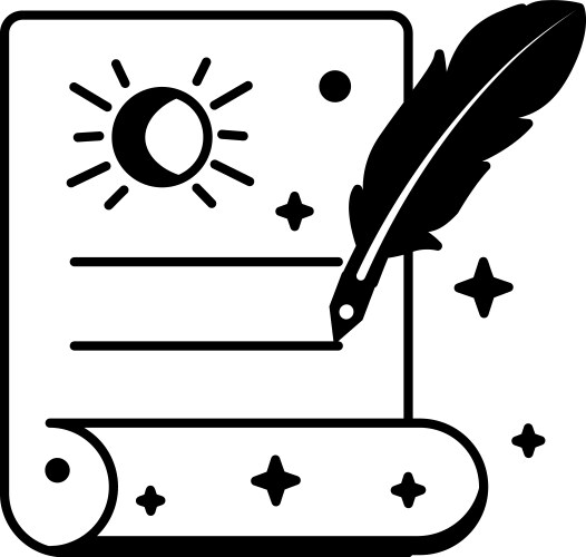 Mystical astrology and divination line icon Vector Image