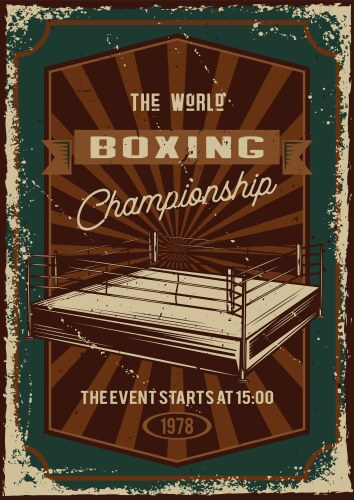 Vintage Boxing Poster Vector Images (over 12,000)