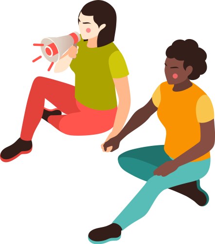 Civil rights dictatorship composition Royalty Free Vector