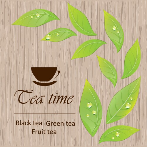 Tea time template Royalty Free Vector Image - VectorStock