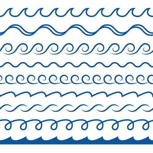 Wave borders Royalty Free Vector Image - VectorStock