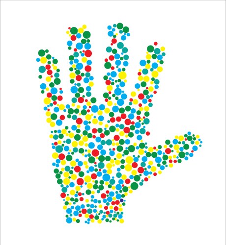 Man with hand up to stop human showing Royalty Free Vector