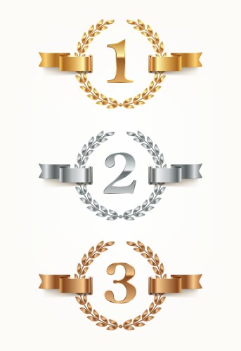 Medal badge rank Royalty Free Vector Image - VectorStock