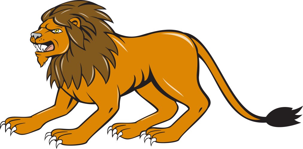 Angry lion Royalty Free Vector Image - VectorStock