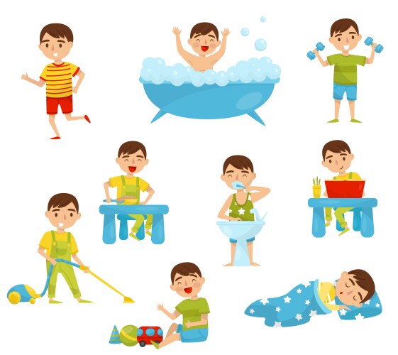 Kids Daily Routine Vector Images (over 2,300)
