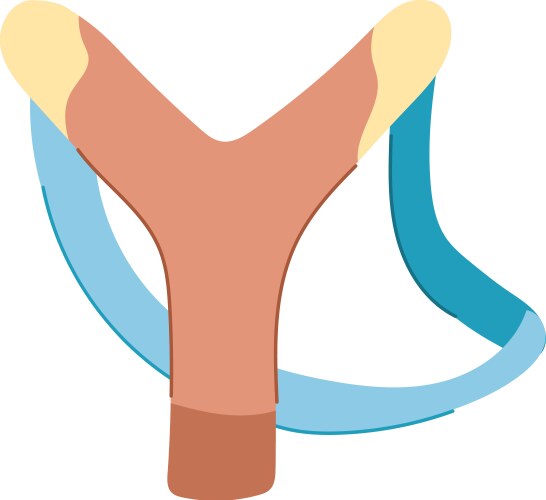 Aim slingshot cartoon Royalty Free Vector Image