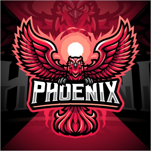 Blue phoenix sport mascot logo Royalty Free Vector Image Blue phoenix sport mascot logo Royalty Free Vector Image