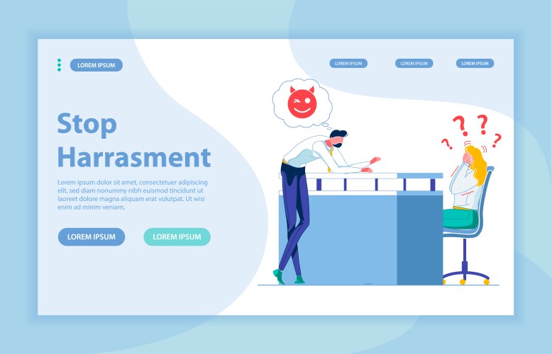 Stop sexual harassment banner gender equality Vector Image