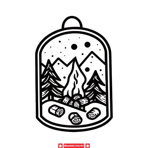 Summit symphony dynamic line art silhouette Vector Image