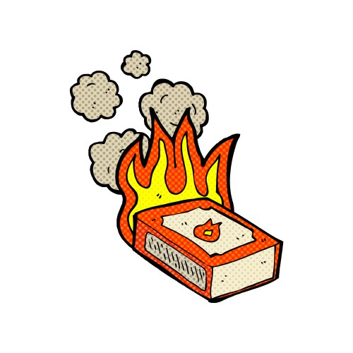 Sketch cartoon matches matchboxes Royalty Free Vector Image