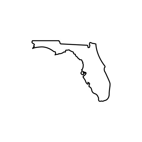 Florida Map Outline Vector Images (over 1,500)