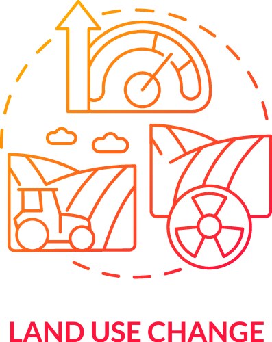 Land degradation concept icon Royalty Free Vector Image