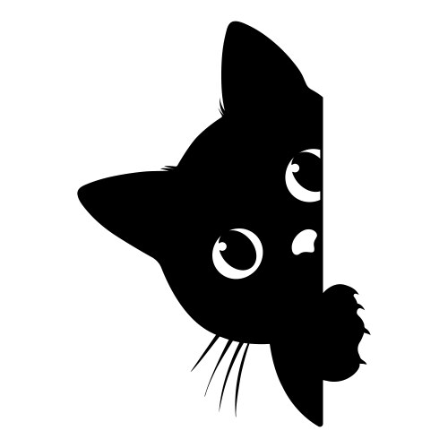Cat head silhouette stock Royalty Free Vector Image