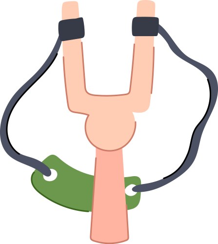 Fun slingshot cartoon Royalty Free Vector Image