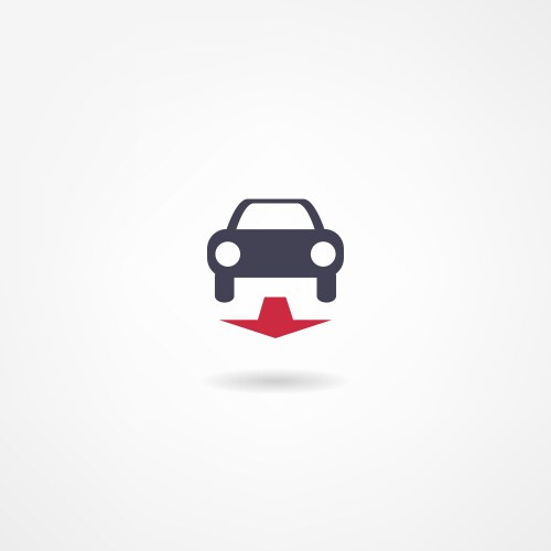 Car vehicle accident alert system detection icon Vector Image
