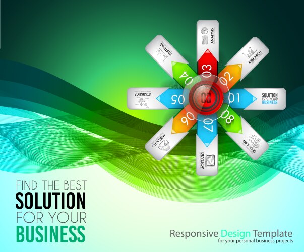Clean infographic layout template for data Vector Image
