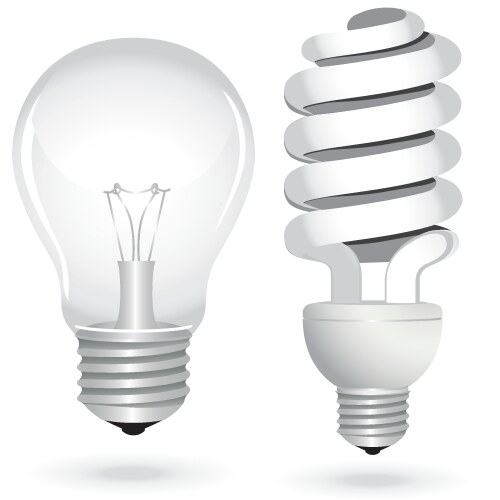 Energy efficiency light bulb Royalty Free Vector Image