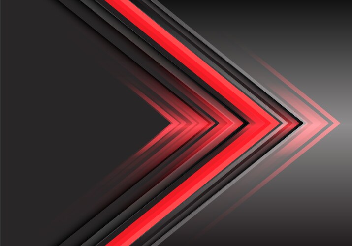 Abstract red light arrow speed direction on black Vector Image