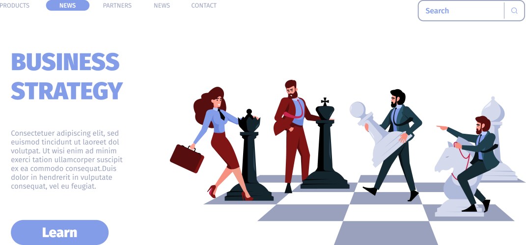 Chess figures on a chess board with mechanic Vector Image