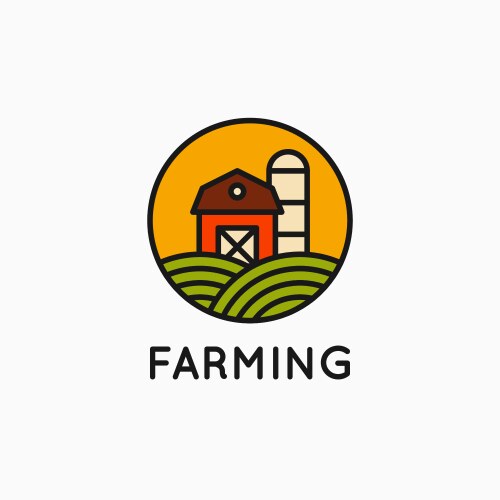 Farm logo symbol design Royalty Free Vector Image