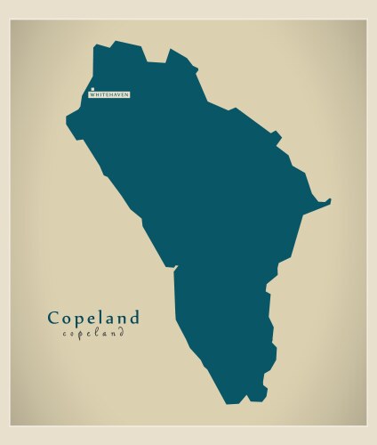 Modern map - cumbria county uk Royalty Free Vector Image