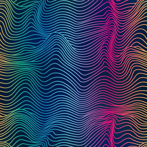 Ultraviolet neon wavy lines seamless pattern Vector Image