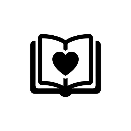 Open Book with Heart Symbol – Royalty-Free Vector | VectorStock