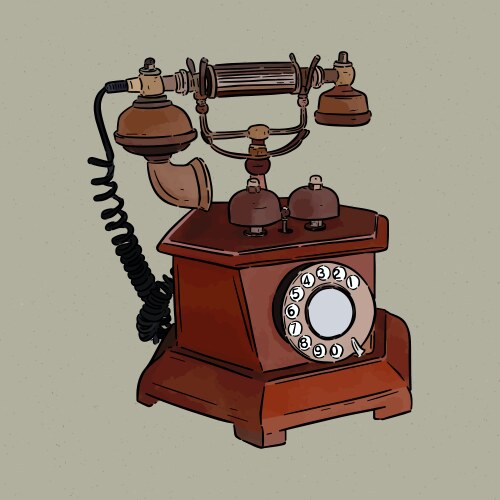 Public phone hand draw sketch Royalty Free Vector Image
