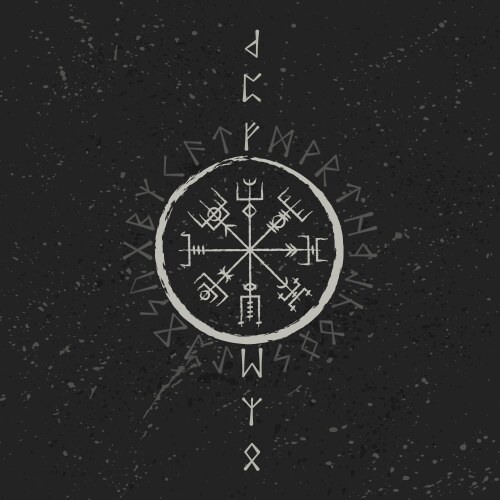 Dark runic symbols dreamer set Royalty Free Vector Image