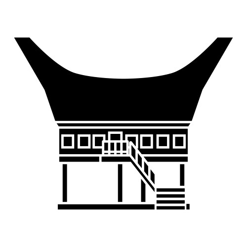 Rumah adat bali balinese traditional house Vector Image