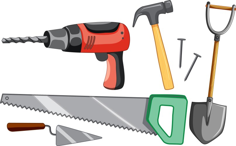 Construction tools Royalty Free Vector Image - VectorStock