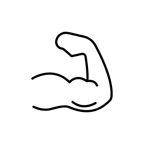 Strong hand icon set muscle flex power symbol Vector Image