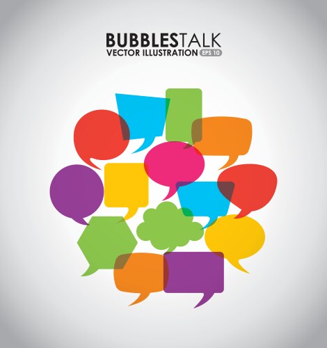 Speech bubbles background Royalty Free Vector Image