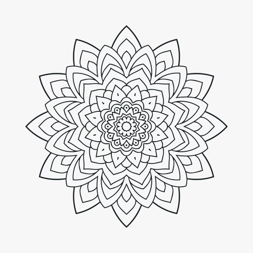 Mandala line art bundle coloring page Royalty Free Vector