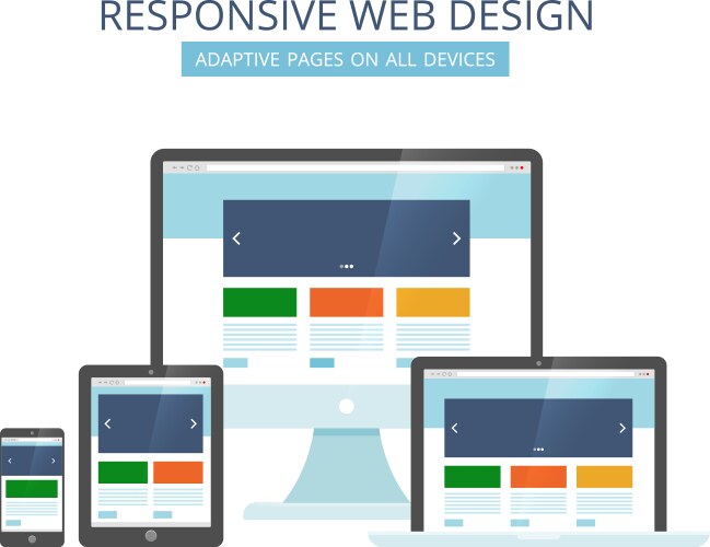 Landing page template website layout design Vector Image