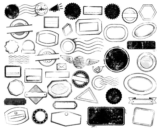 Postage Stamp Outline Vector Images (over 2,900)