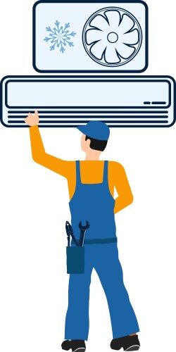 Air conditioner service repair fix Royalty Free Vector Image