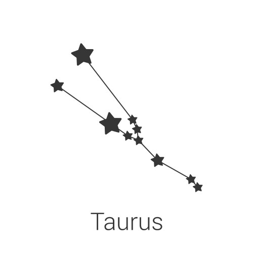 Constellation taurus zodiac sign Royalty Free Vector Image